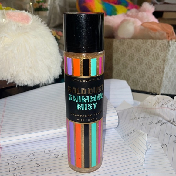 Other | Bath And Body Works Gold Dust Shimmer Mist Pink Champagne ...